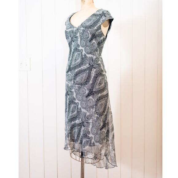 Ombre | Dresses | Vintage Y2k Fairy Western Dress Black White Paisley ...
